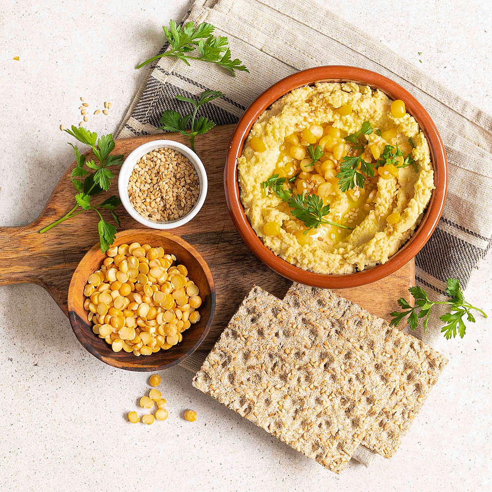 Pomazánka ze žlutého hrachu a tahini - Recept | Kaufland