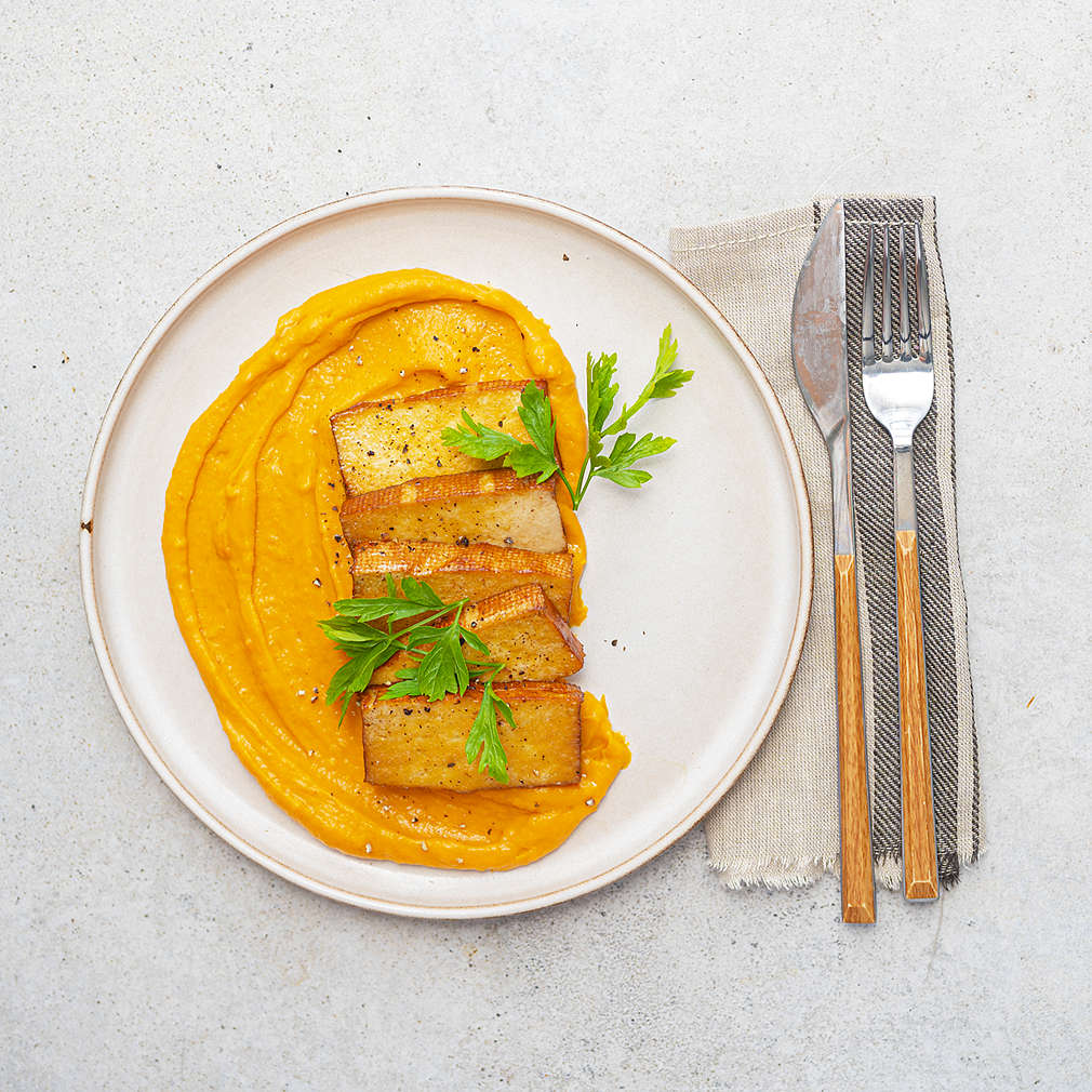 Uzené tofu s batátovým pyré - Recept | Kaufland