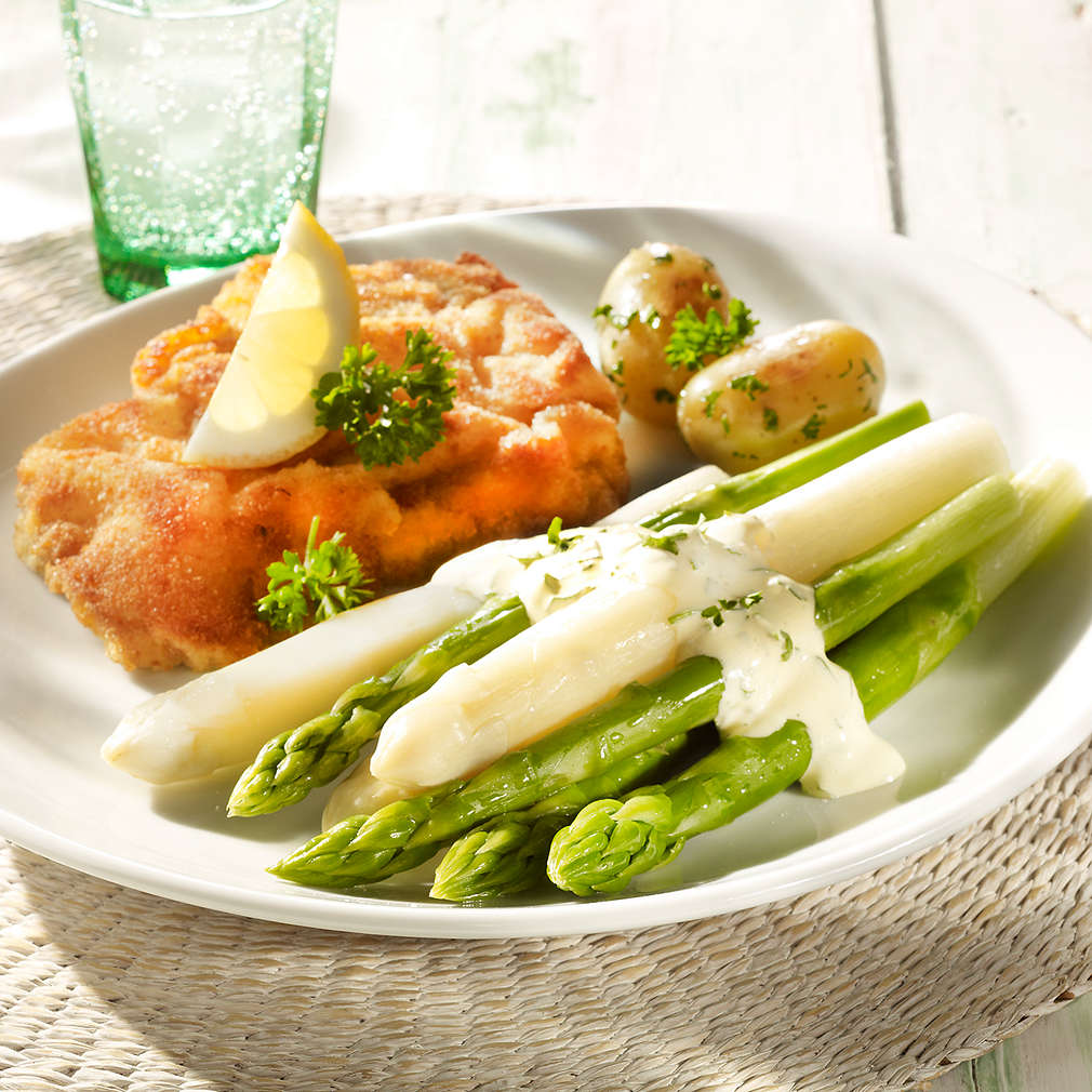 Schnitzel mit deutschem Spargel - Rezept | Kaufland