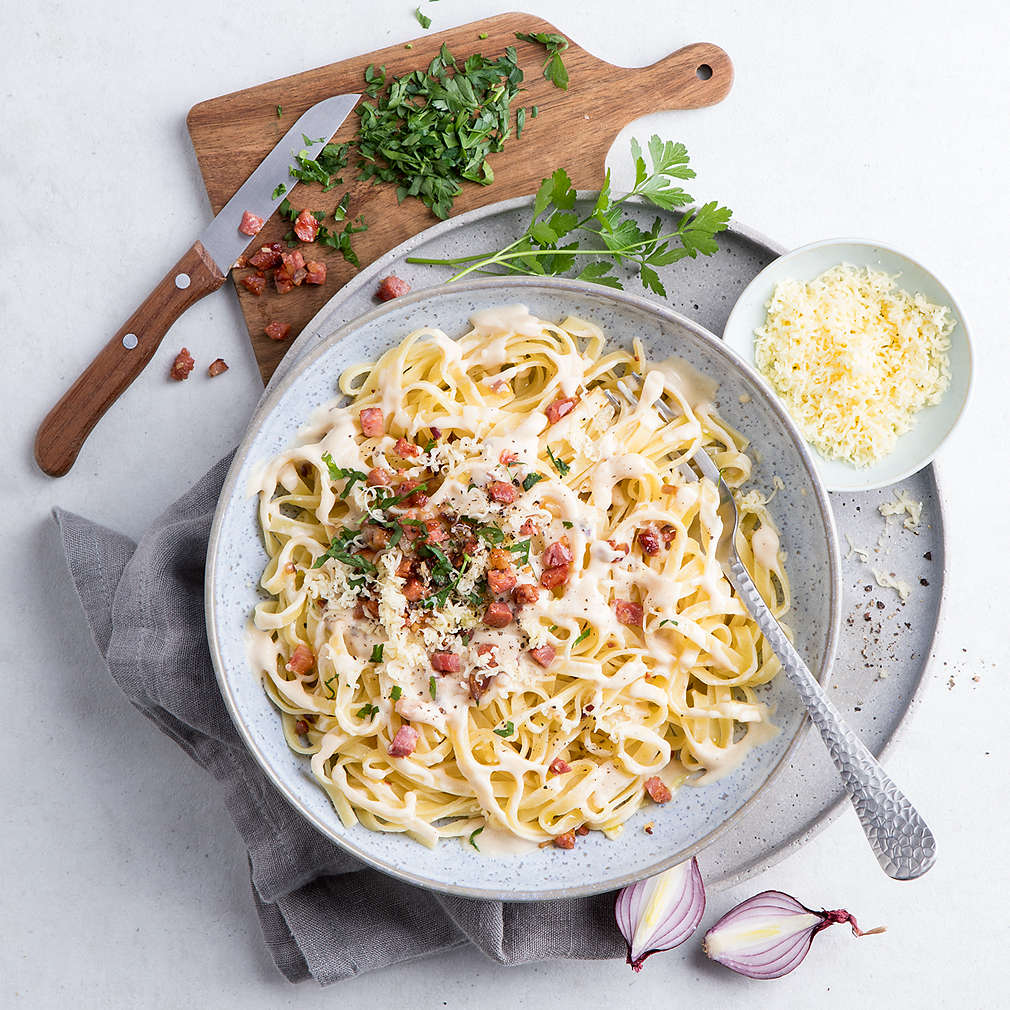 Tagliatelle in Schinken-Schmand-Soße - Rezept | Kaufland