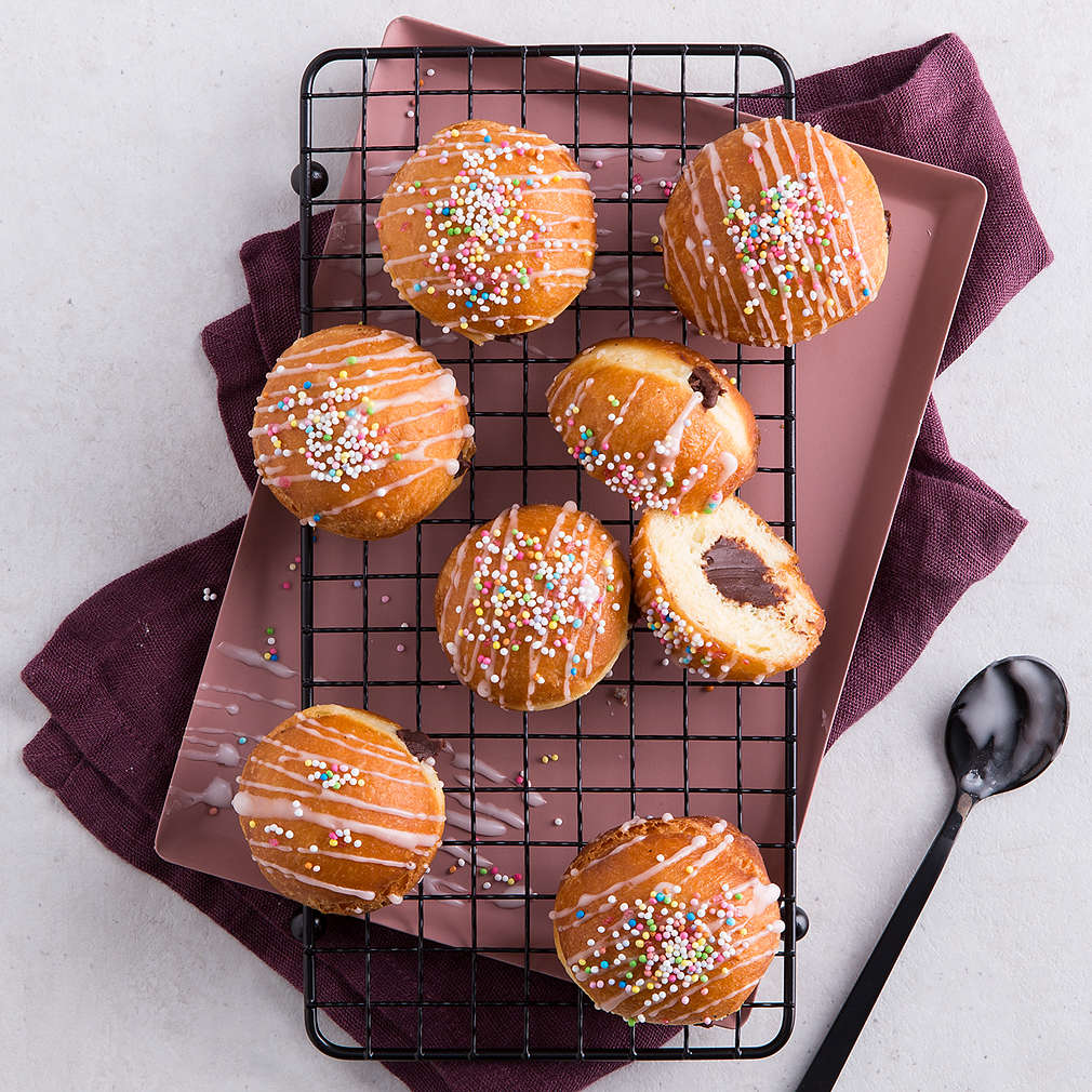 Mini-Berliner mit Konfetti - Rezept | Kaufland